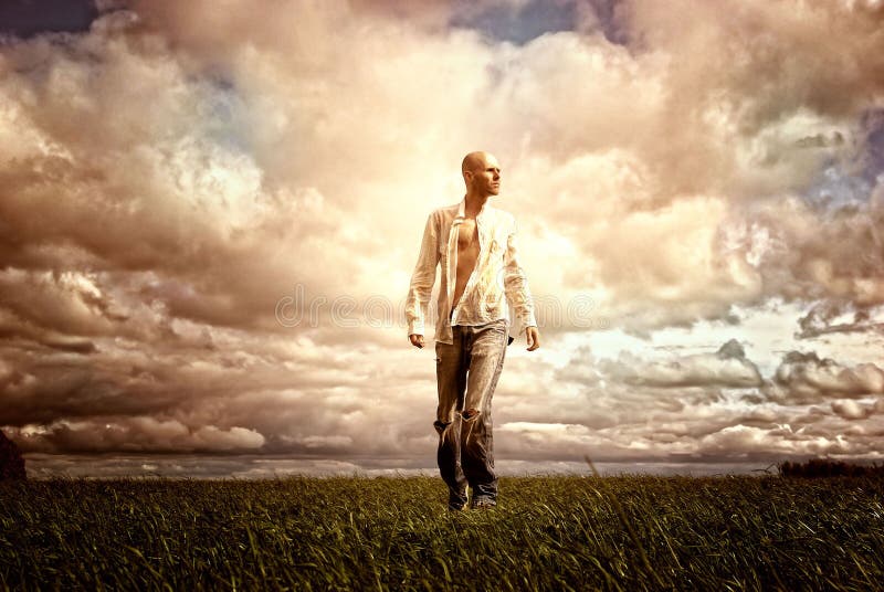 Man flying freedom stock photo. Image of hand, blue, adult - 64403346