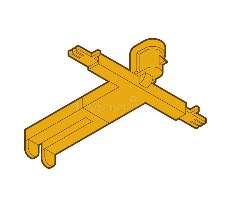 Man is Flying. Guy Spread His Arms To Sides and Flies Stock Vector ...