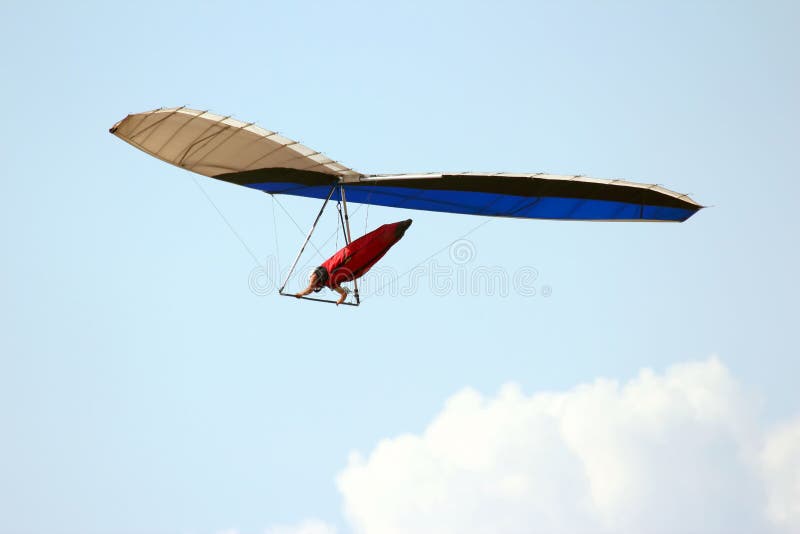Man Flying on a Hang Glider Stock Photo - Image of adrenaline, pilot ...