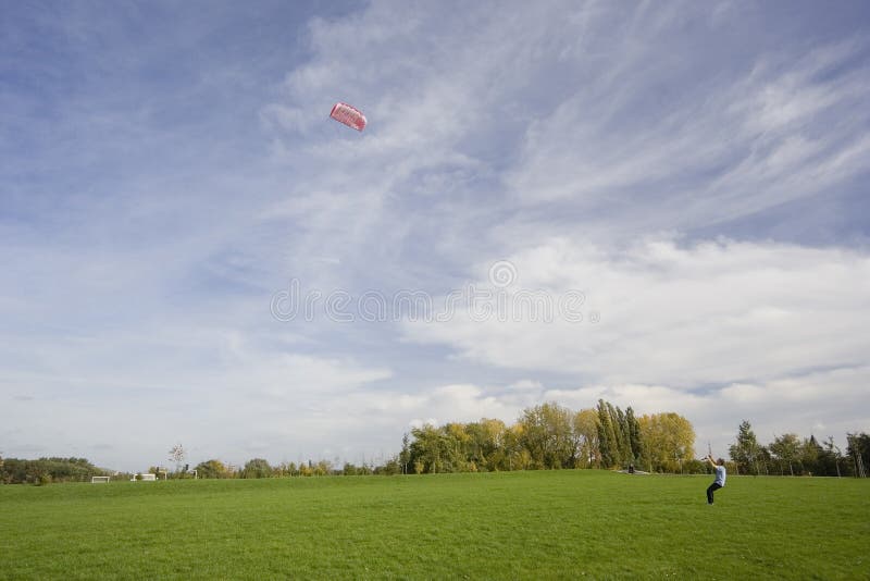 Man flying a power kite stock image. Image of hobby, navigation - 1506479