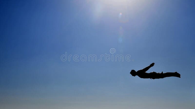 Man flying in the sky stock photo. Image of blue, teenager - 47172070