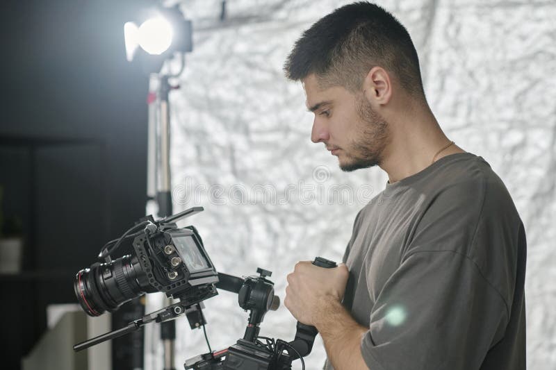 Man Focused on Work stock image. Image of equipment - 349952089