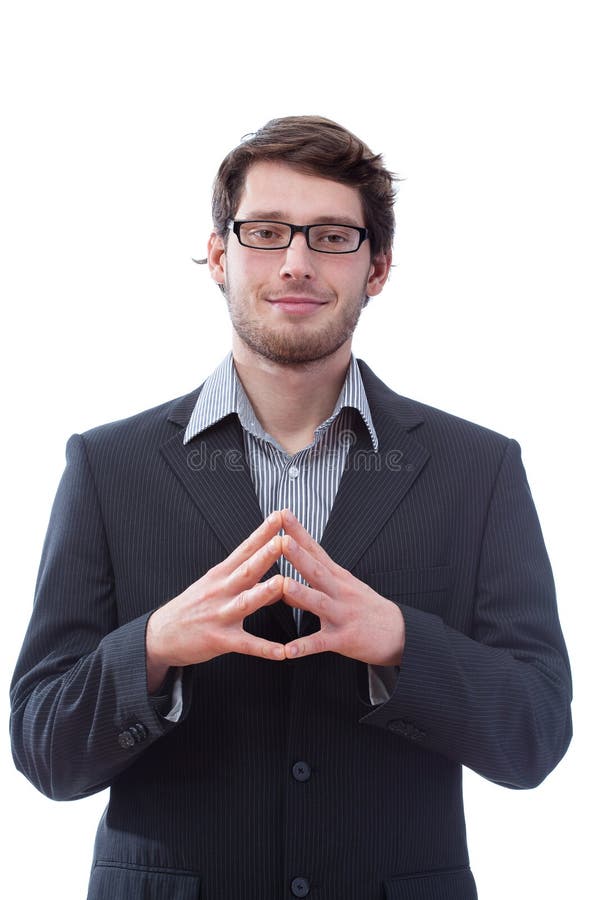 Man with folded hands stock image. Image of standing - 36022529