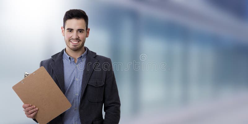 Man with the Folder Documents Stock Image - Image of confidant ...