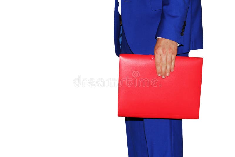 Man with a Folder on a White Background Stock Image - Image of concept ...