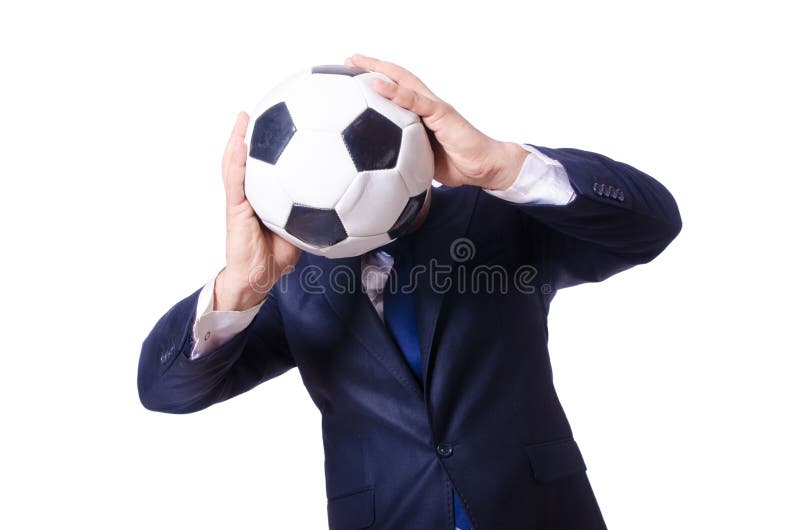 Man with football stock image. Image of football, goal - 31330185
