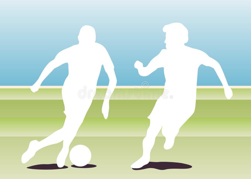 Man Football Silhouette on Gradient Background Stock Vector ...