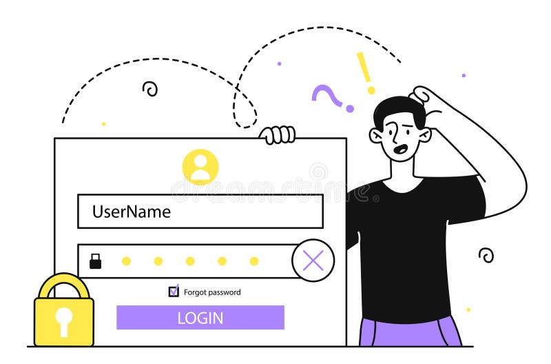 Forgot Password Vector Stock Illustrations – 678 Forgot Password Vector ...