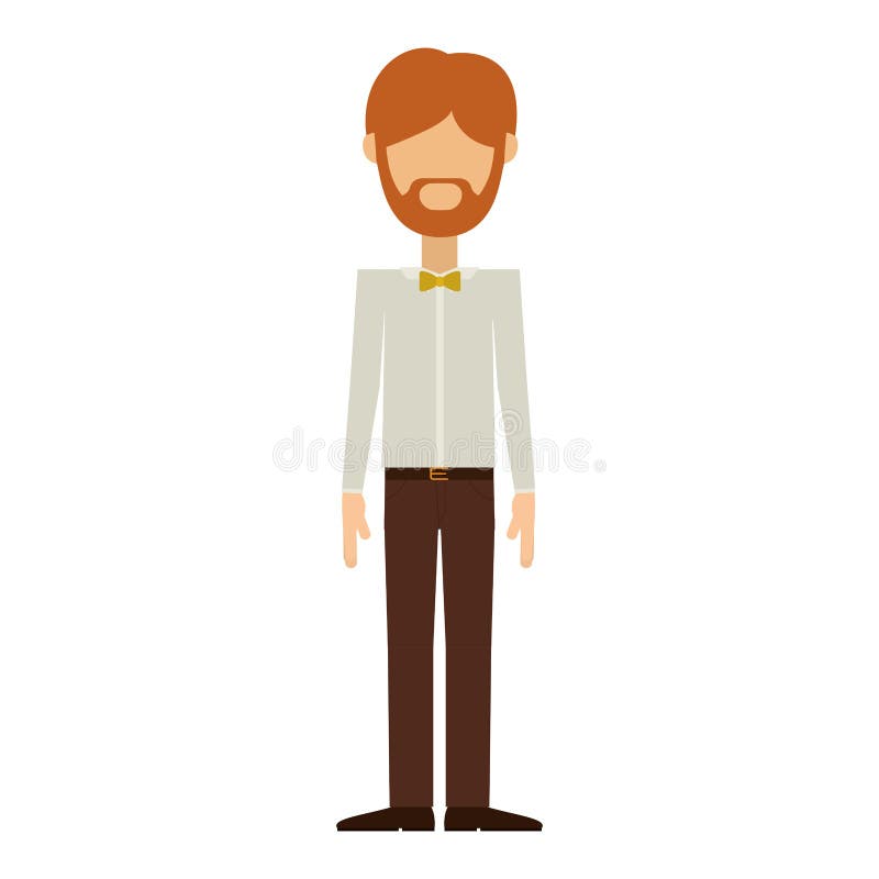 Man in Formal Suit with Beard without Face Stock Vector - Illustration ...