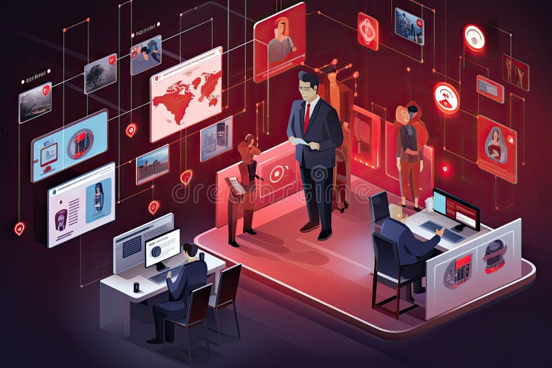 A Man in a Formal Suit Standing in Front of a Display Showcasing Information Related To Fraud ...