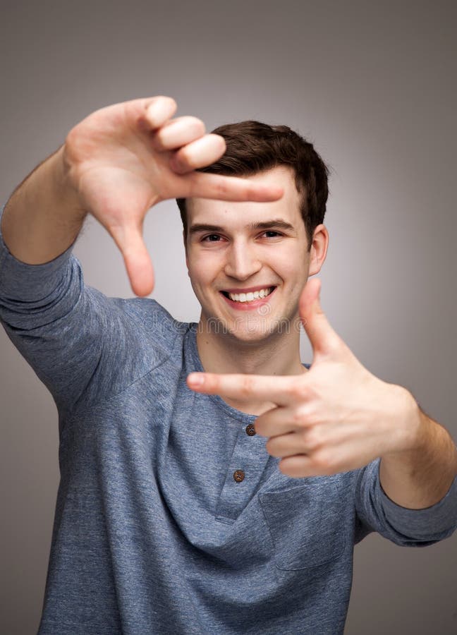 Man Forming Finger Frame Stock Photos - Free & Royalty-Free Stock ...