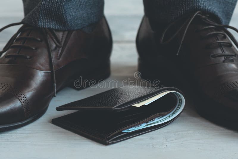 Lost wallet. stock photo. Image of woman, pocket, wallet - 132658512