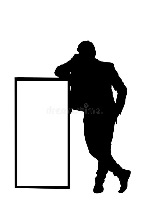 Man with frame stock illustration. Illustration of ...