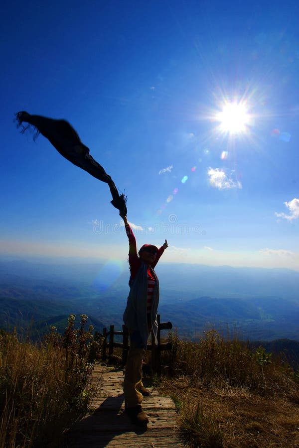 Man in freedom stock photo. Image of sunshine, view, freedom - 19010306