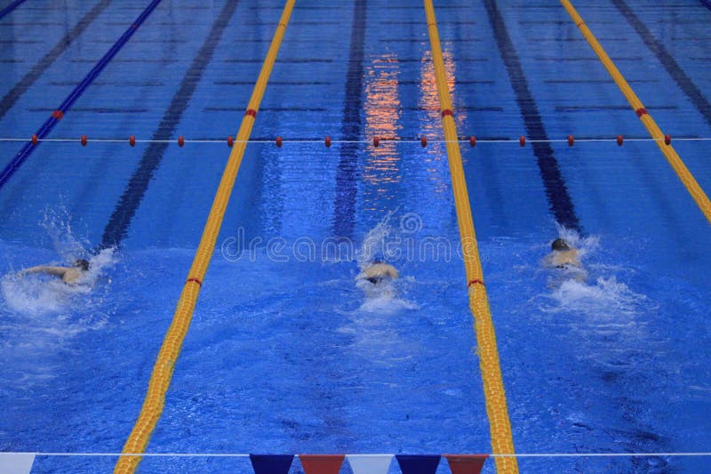 Man swims in the pool stock image. Image of pure, marine - 285799621