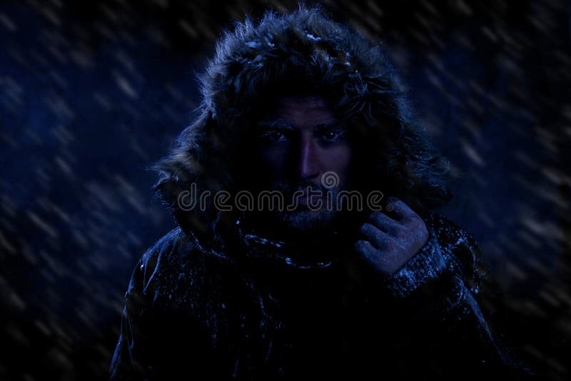 Man Freezing in Cold Weather Stock Image - Image of chilly, happy: 33156103