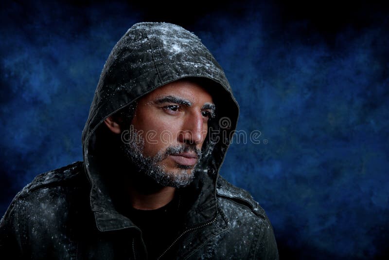 Man Freezing in Cold Weather Stock Image - Image of chilly, happy: 33156103