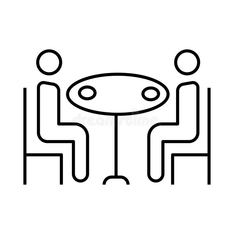 Man, Friends, Restaurant, Table, Friends Dining Icon Stock Illustration ...