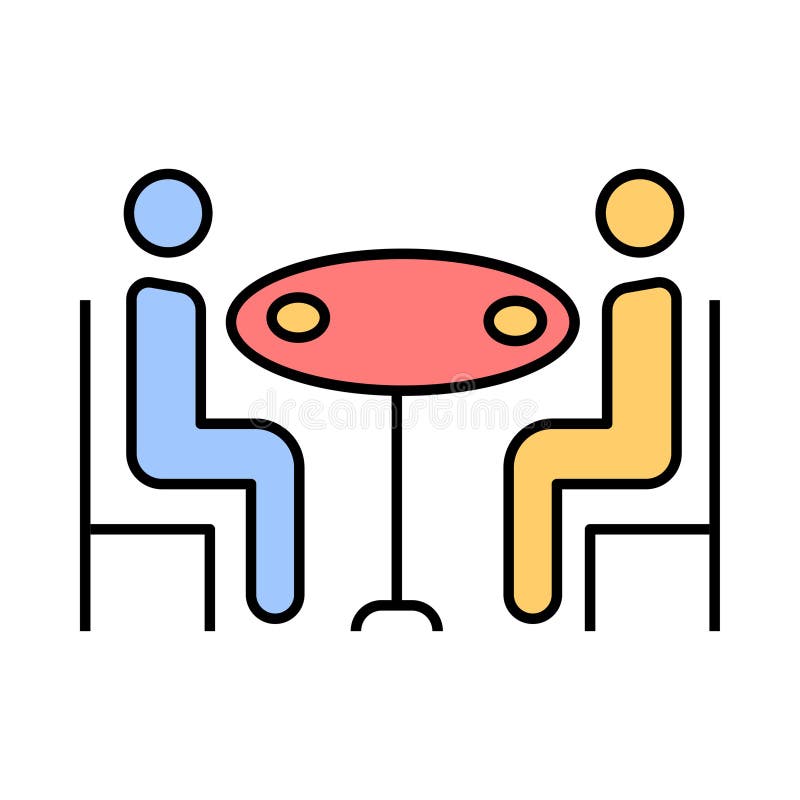 Man, Friends, Restaurant, Table, Friends Dining Icon Stock Illustration ...