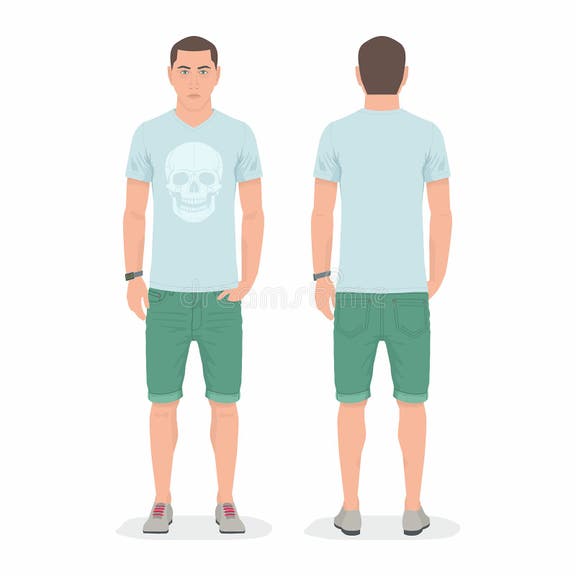 White Man Front Back View Stock Illustrations – 5,398 White Man Front ...