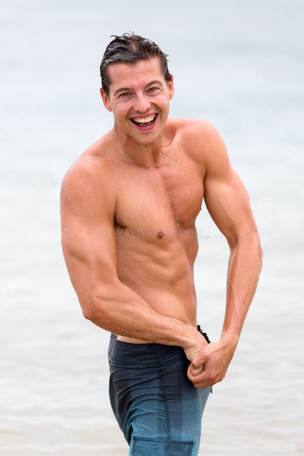 Man fun beach stock photo. Image of happy, person, standing - 47787218