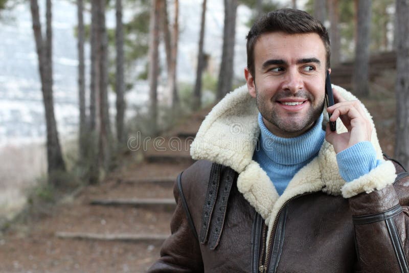 Man with Funny Expression Calling by Phone Stock Photo - Image of ...