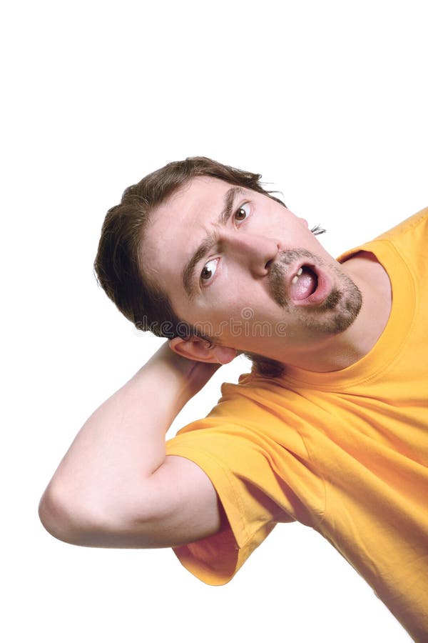 Man with a funny face stock photo. Image of expressions - 6446628