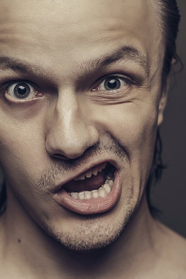 Man with Funny Facial Expression Stock Image - Image of face, dummy ...