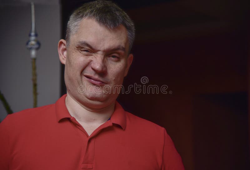 Man with Funny Facial Expression.portrait of a Man Stock Image - Image ...