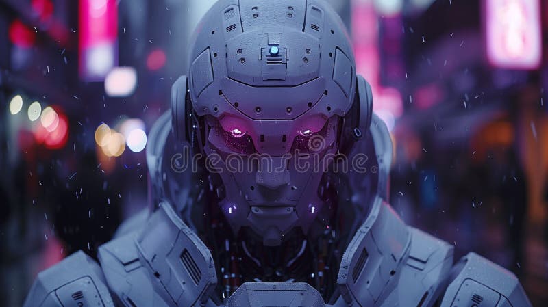 The Man of the Future, a Robotic Man in a Mask Stock Image - Image of ...