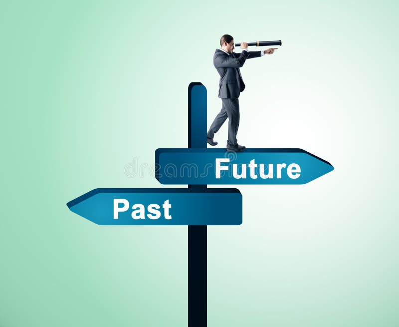 Man with future sign stock photo. Image of future, choice - 149968320
