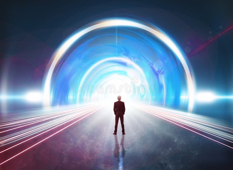 Futuristic tunnel stock photo. Image of green, blue, future - 2026268