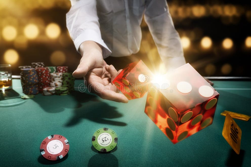 Man Gambling at the Craps Table Stock Photo - Image of playing, number ...