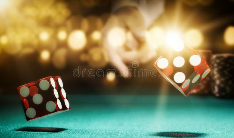 Man Gambling at the Craps Table Stock Image - Image of dices, hand ...