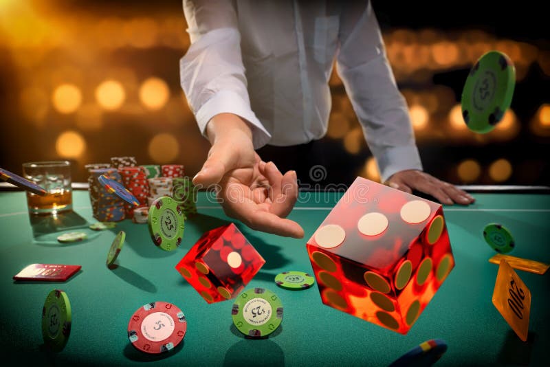 Man Gambling at the Craps Table Stock Image - Image of dice, gamble ...