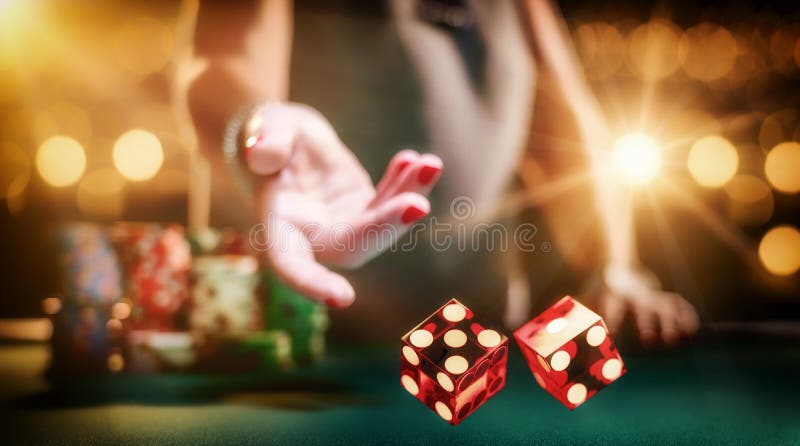 Man Gambling at the Craps Table Stock Photo - Image of isolated, hand ...