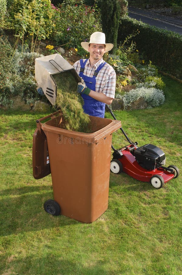 Man in the Garden, Compost Bin Stock Image - Image of growth, autumn ...