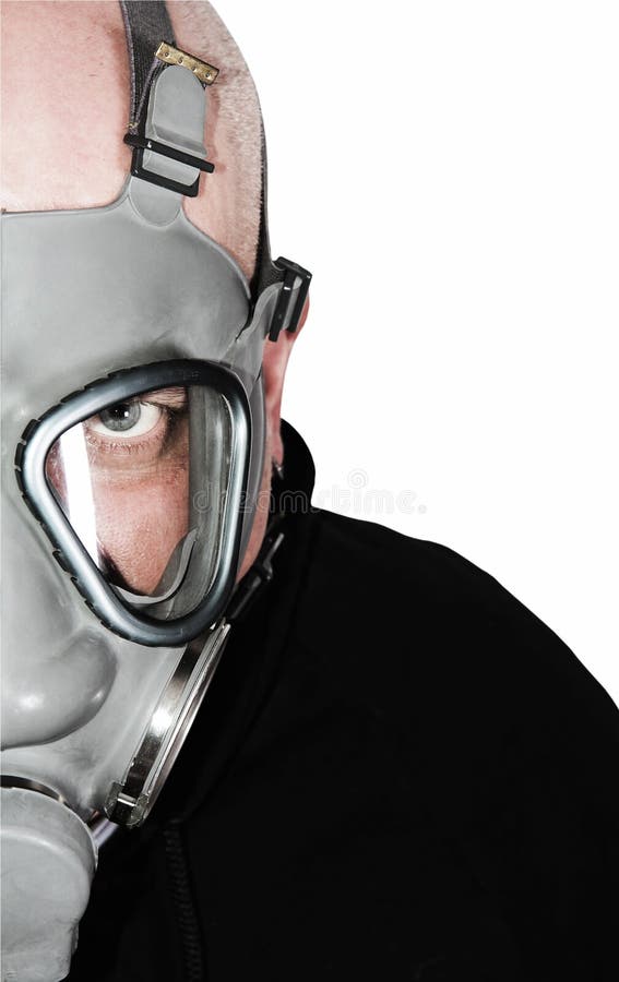 Man with gas mask stock image. Image of mask, equipmant - 22933549