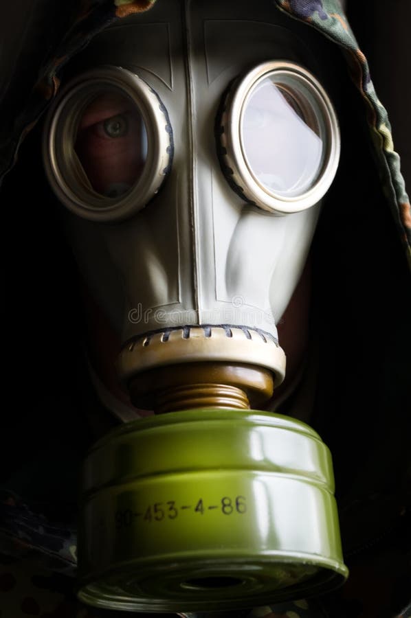 Man in gas mask stock image. Image of gasmask, gear, apocalypse - 28648657