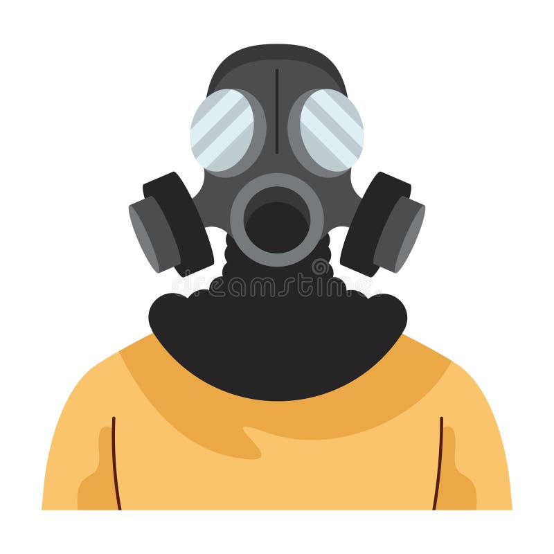 Man in Gas Mask Illustration Stock Illustration - Illustration of suit ...