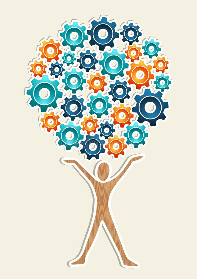 Gear tree stock vector. Illustration of fashion, power - 11130016