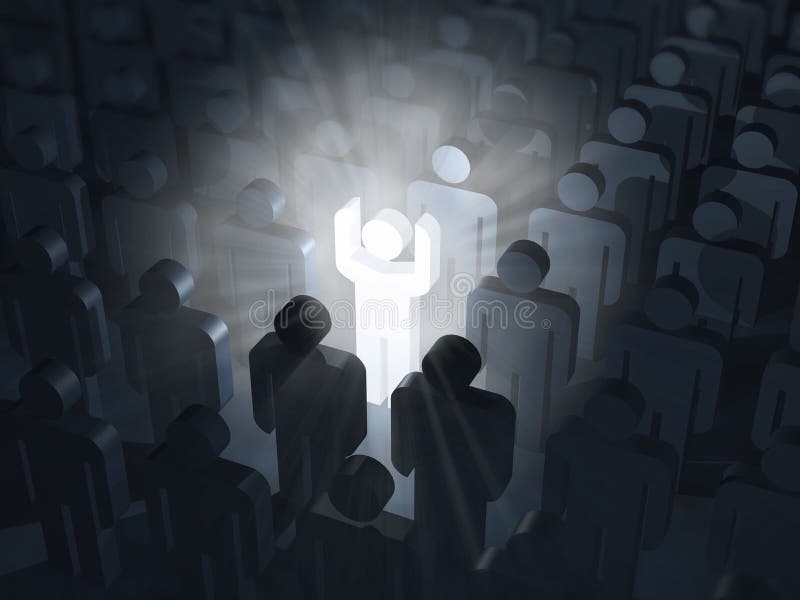 Man of genius idea stock illustration. Illustration of determination ...