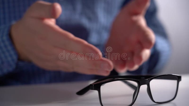 Man Gesturing Hands Explaining Something. Stock Footage - Video of ...