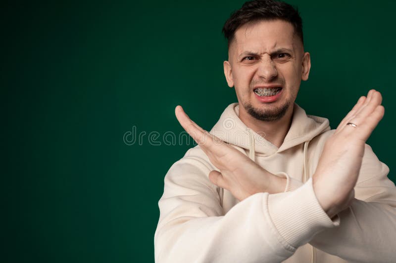 Man Gesturing with Hands stock image. Image of signaling - 321732879