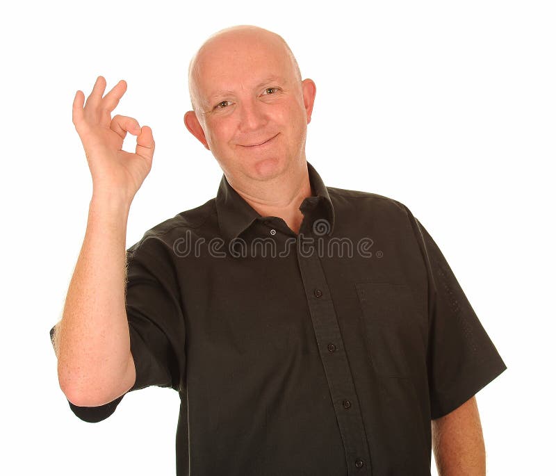 Man gesturing okay stock image. Image of friendly, happy - 26364311
