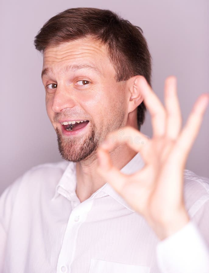 Man gesturing stock photo. Image of happy, expression - 43185830