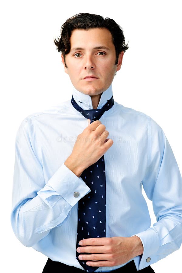 Man gets ready for work stock photo. Image of handsome - 22775056