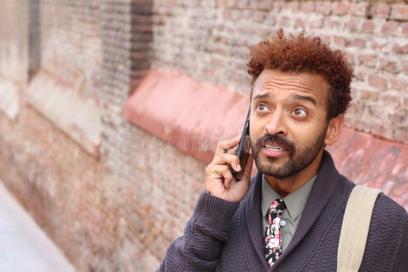 Man Getting Devastating News on a Phone Call Stock Image - Image of ...