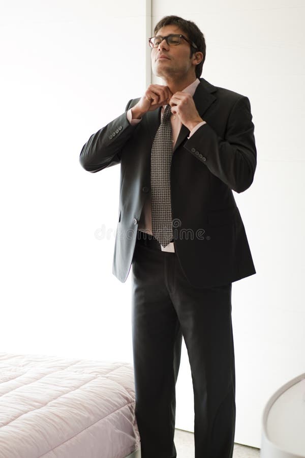Man getting dressed stock image. Image of handsome, caucasian - 14082207