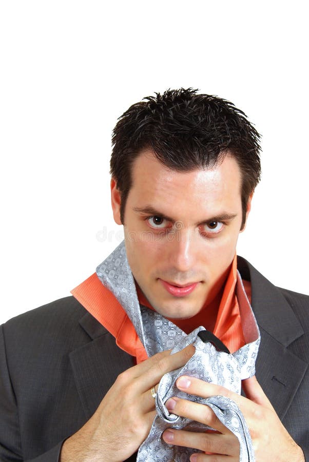 Man Getting Dressed Picture. Image: 5568217